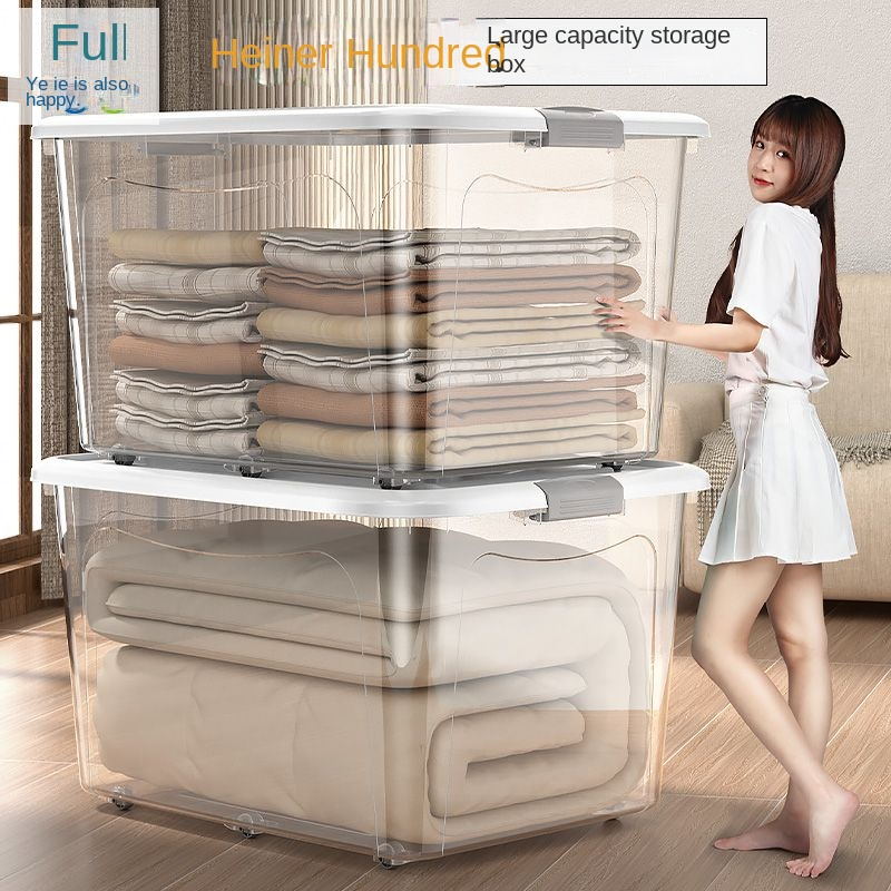 Plastic Transparent Storage Box Large Capacity Extra Large Storage Box ...