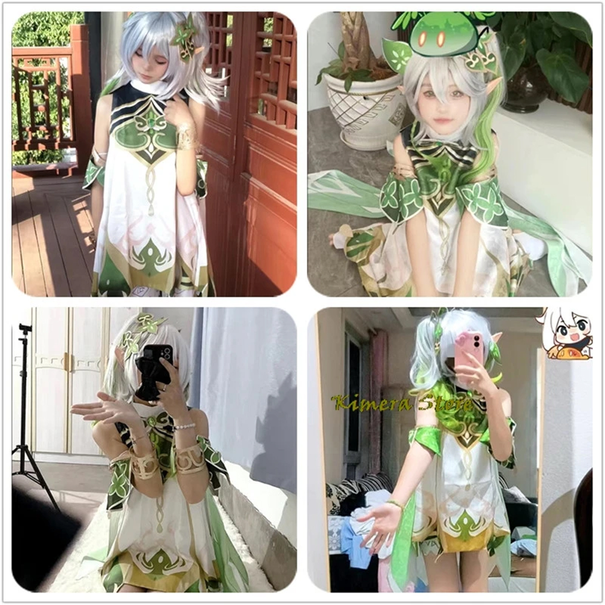 Genshin Impact Nahida Cosplay Costume Lesser Lord Kusanali Full Set ...