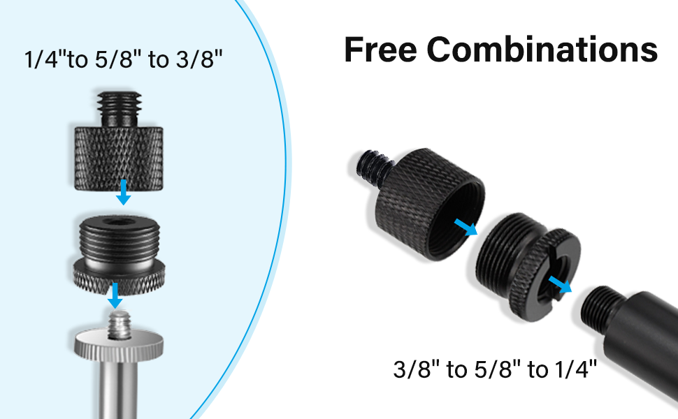 4 Pack Thread Adapters Mic Screw Adapters for PILSAMAS PPL35 Pro Low ...