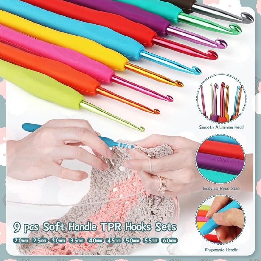 59PCS Beginner Crochet Kit For Adults Knitting Starter Kit Adults And ...