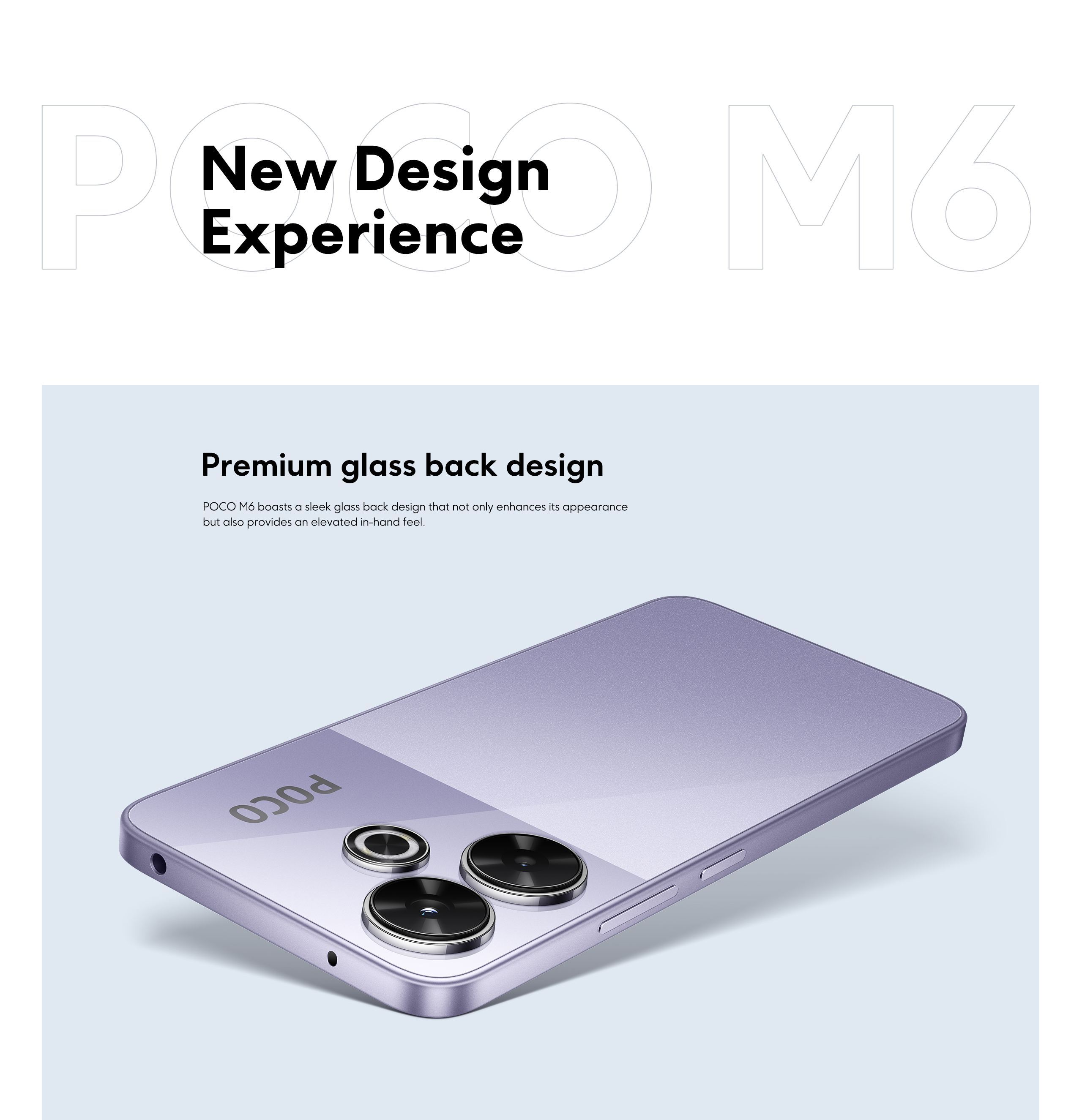 POCO M6 Powered by Xiaomi HyperOS 6+128G/8+256G Global Version With 1 ...