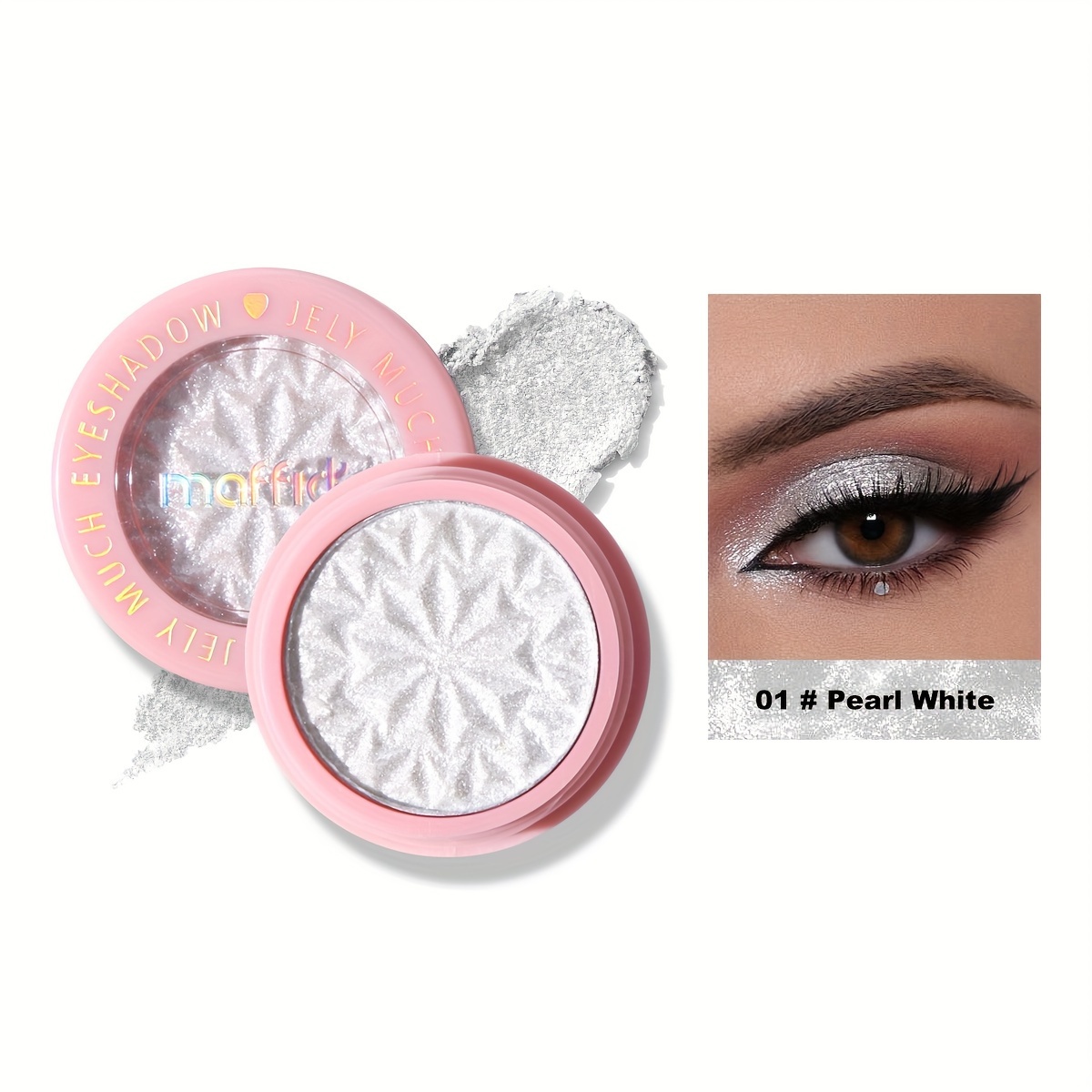 MF401 12 color flash eyeshadow palette, with Shimmer, satin, sequins ...