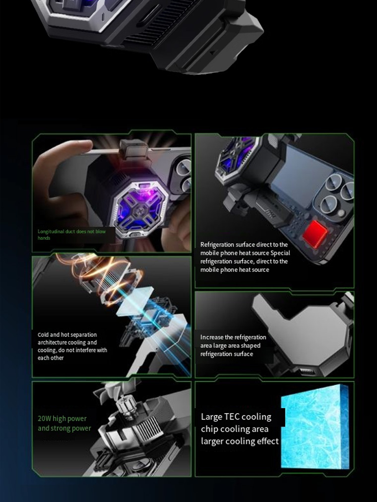 PIVA BL7 magnetic mobile phone radiator dedicated semiconductor cooling and cooling device ...