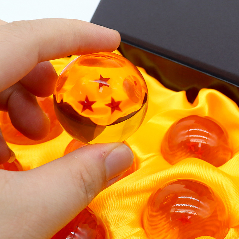 7Pcs/Set 4.3cm Dragon Ball Z Crystal Ball Anime Figure 1 2 3 4 5 6 7 ...