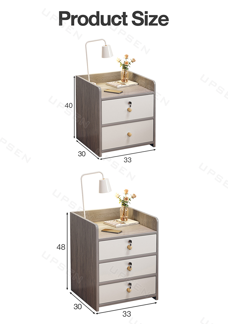 【NEW】 Bedside Cabinet With Lock Mini Modern Simple Storage Bedroom ...