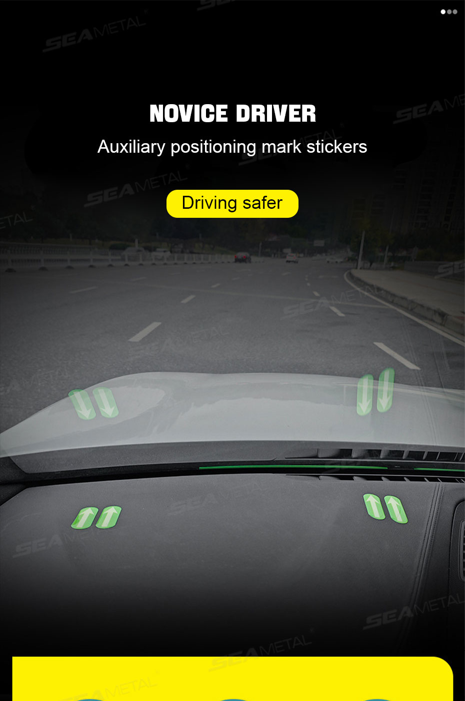 SEAMETAL Luminous Car Spot Marking Stickers Interior Judgment ...