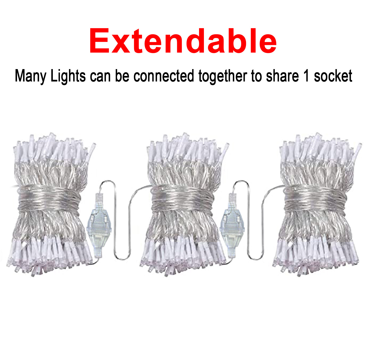 20M 200 LED Waterproof Lamp String Lights with 8 Modes for Indoor ...