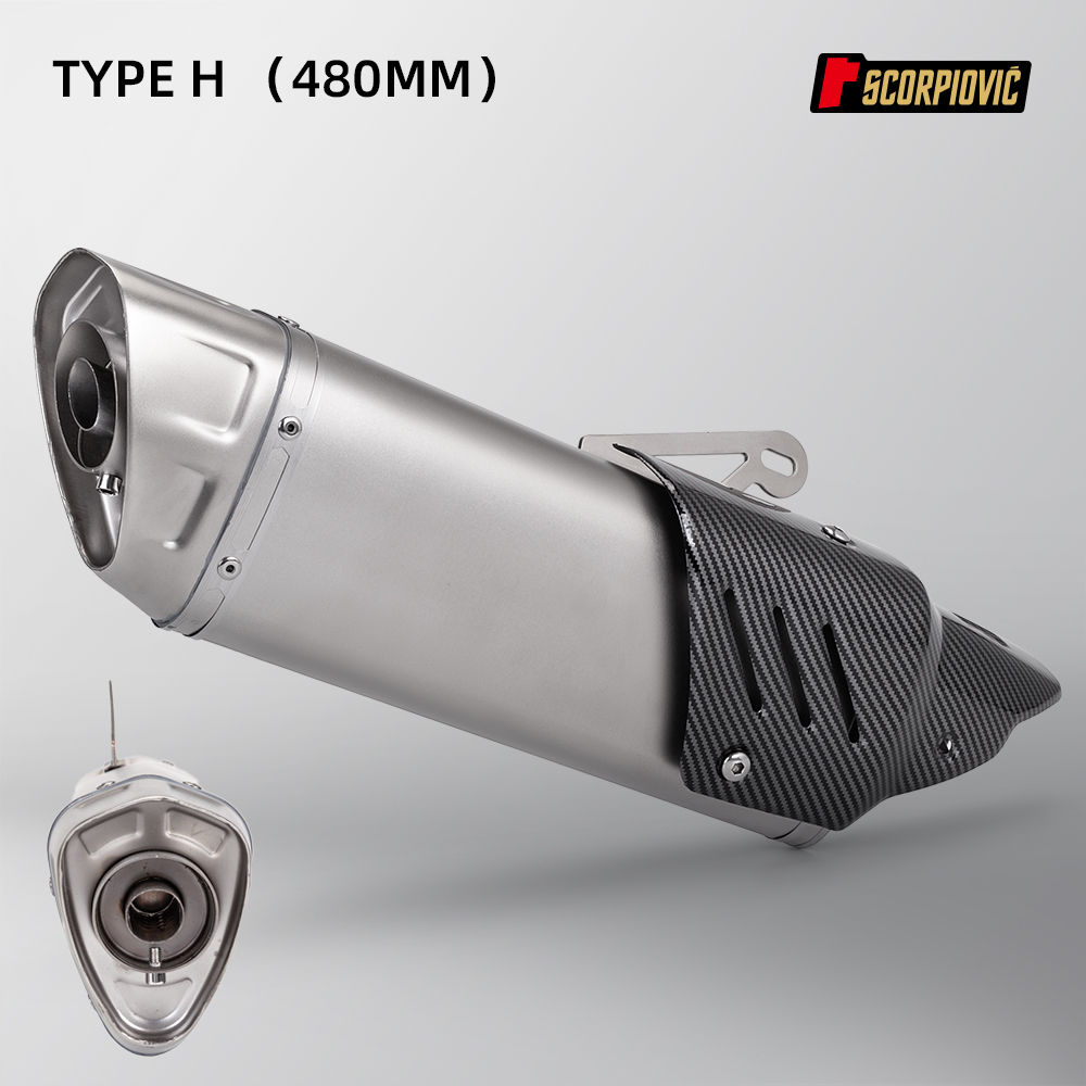 AKRAPOVIC M12 Motor Exhaust Muffler Pipe (38-51inlet) For CBR650F XMAX ...