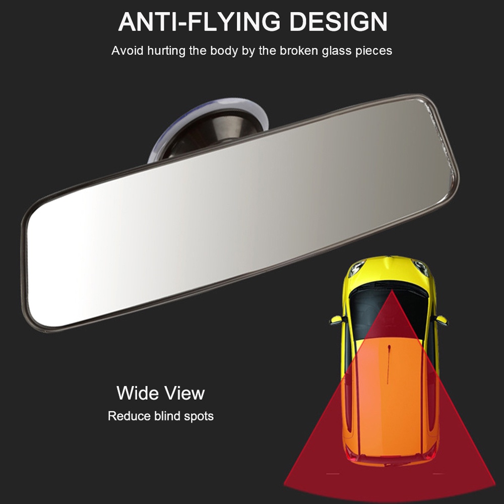 Universal Adjustable Suction Cup Interior Rear View Mirror Car Rear ...