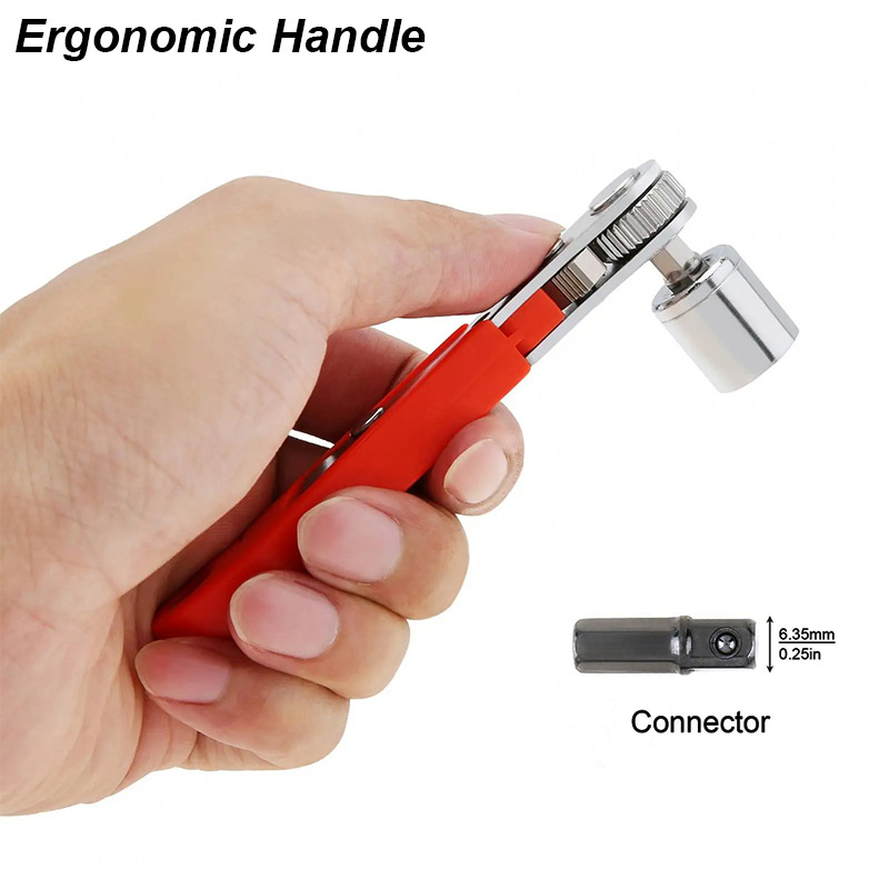 Right Angle Ratchet Wrench Set, Metric Screwdriver Socket Hex Nut Kit ...