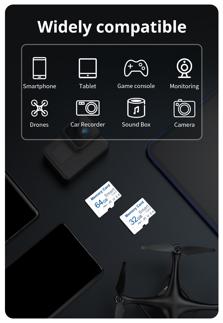 Micro TF SD Card Mini Memory Card 512MB Class10 U3 Small Capacity Flash ...