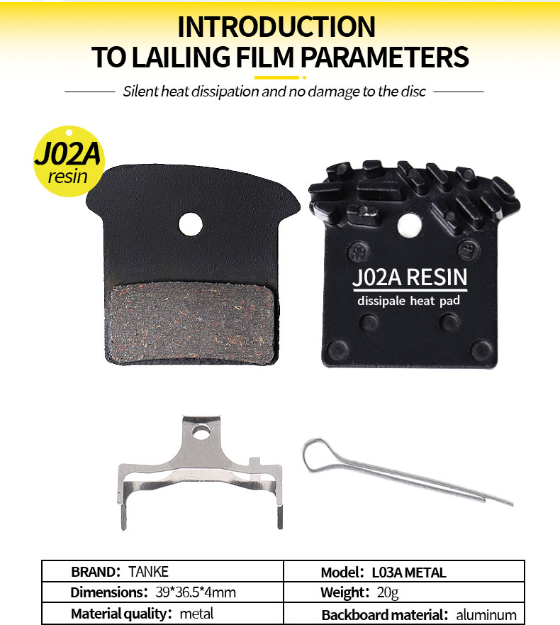 MTB Bike Disc Brake Pads J02A Resin Ice Tech bicycle hydraulic Brakes ...