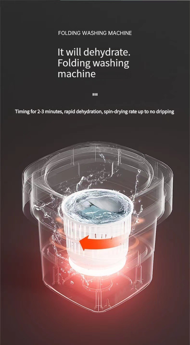 8 liters portable washing machine folding washing machine underwear ...