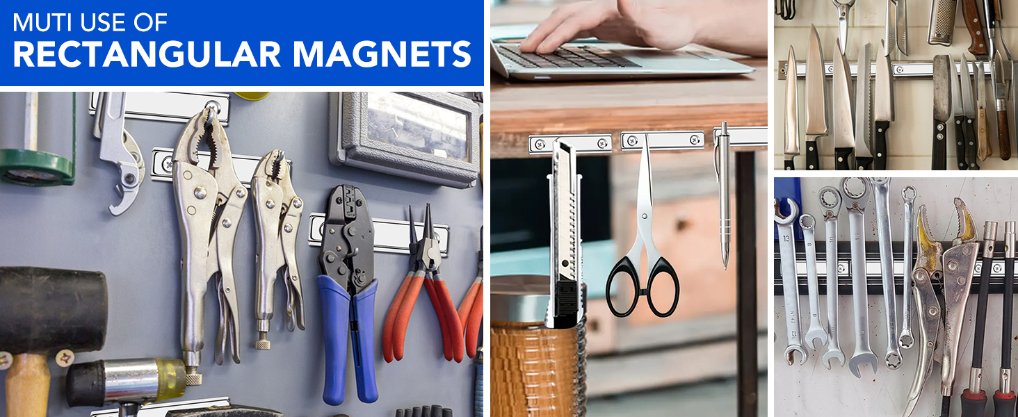 Strong Magnets Bar, Neodymium Rare Earth Magnet Heavy Duty, Rectangular ...