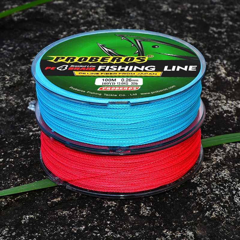 4 Braids 100m Powerful Horse Fish Line 5 Color PE Line Sea Fishing Main ...