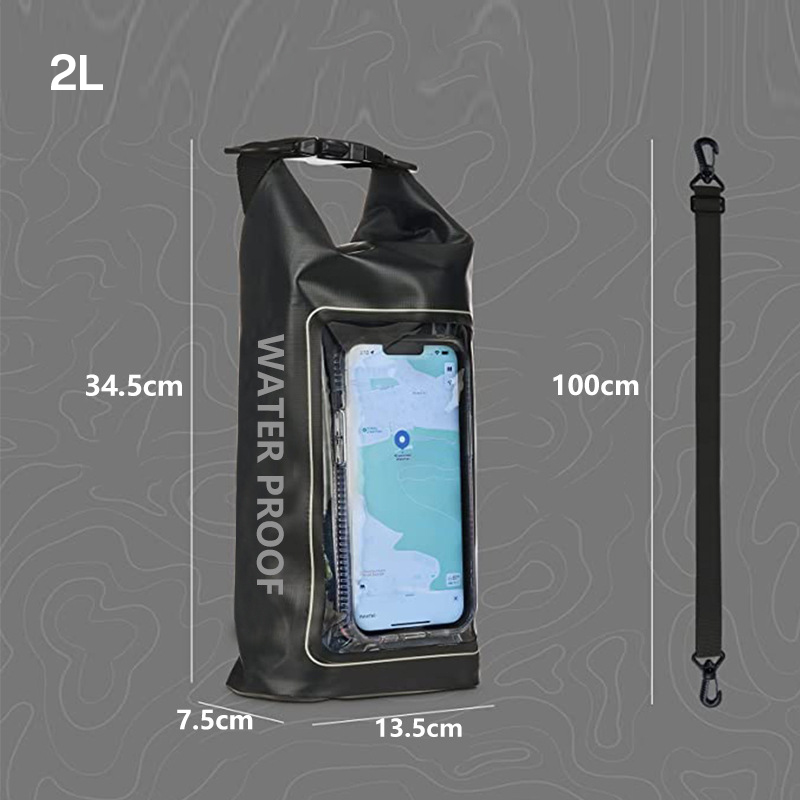 2L/5L waterproof bag, outdoor cross-body bag, 2-in-1 cell phone ...