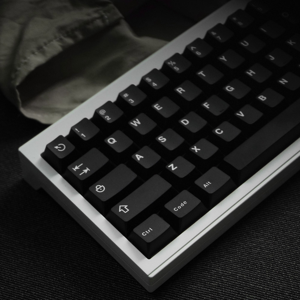 WOB Black Keycaps ABS Double-shot Cherry Profile Keycaps Custom keycaps ...