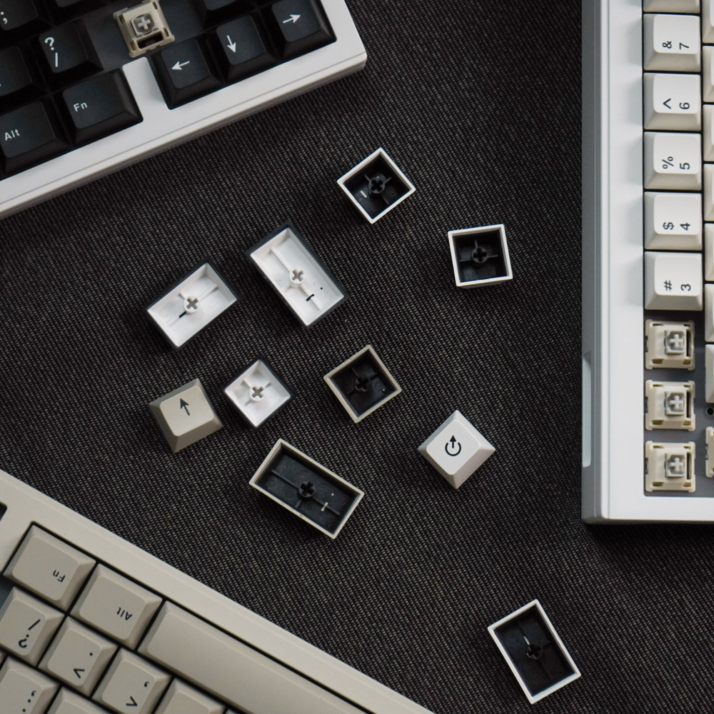 WOB Black Keycaps ABS Double-shot Cherry Profile Keycaps Custom keycaps ...