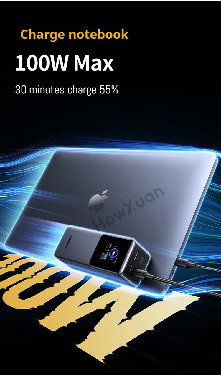 Ugreen 130W 20000mAh desktop power Bank intelligent digital display ...