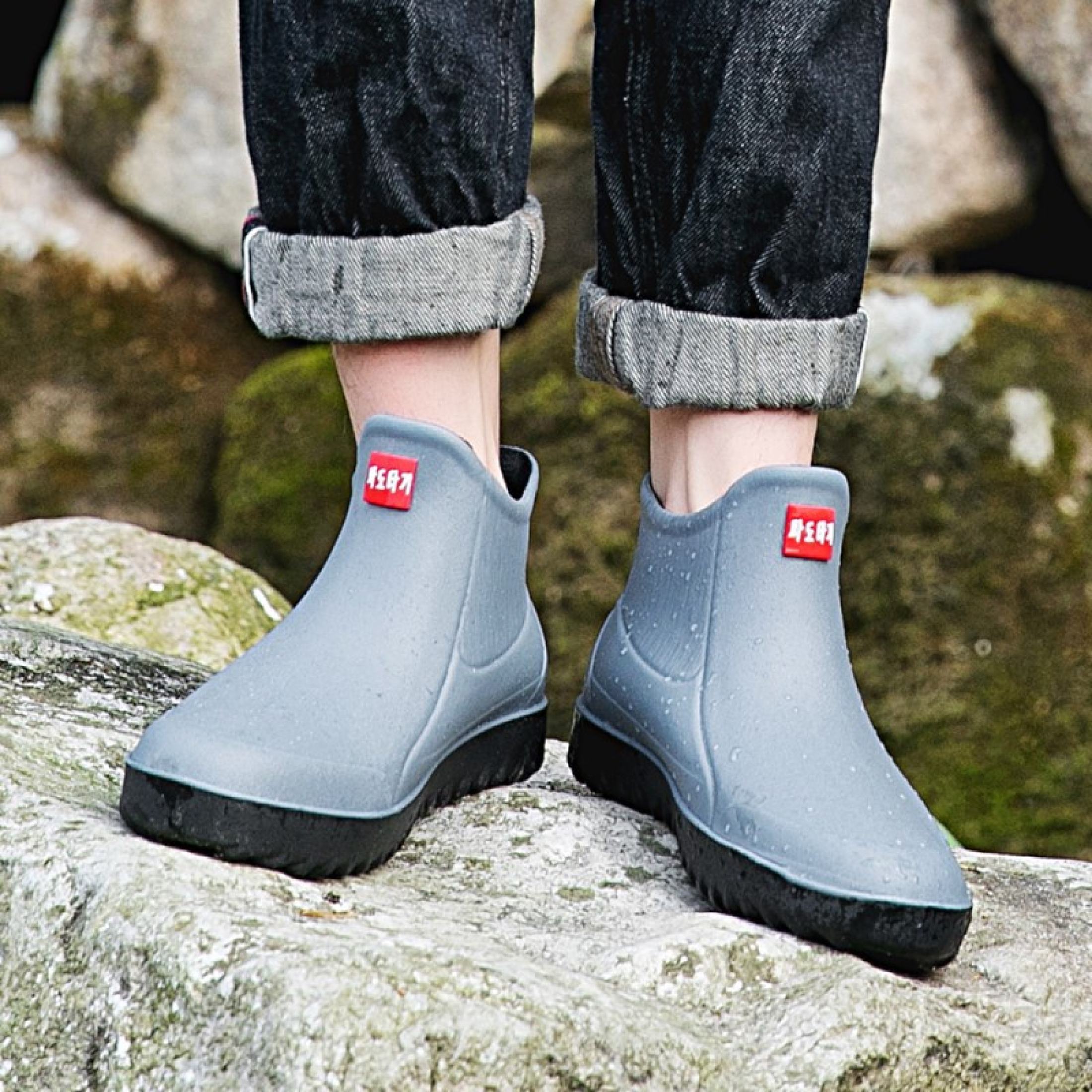 GC Men's Rain Boots Waterproof Shoes Outdoor Hiking and Fishing Shoes ...