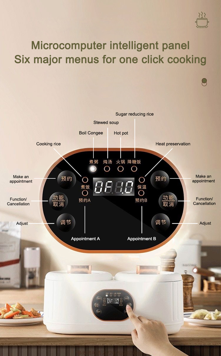 Dual Rice Cooker Mini Rice Cooker Electric Cooker Multi-cooker ...