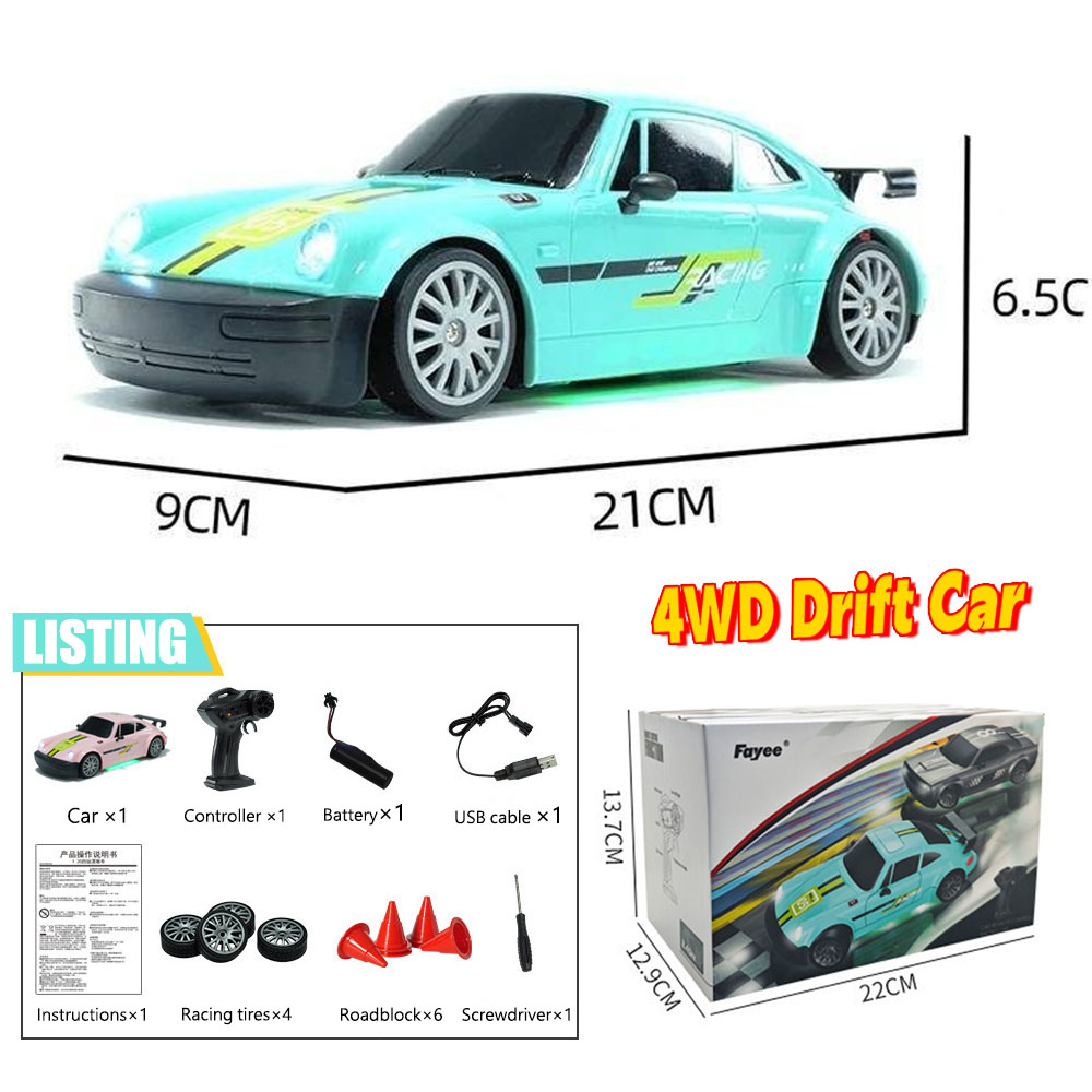 4WD RC Drift Racing Car Toy Full Proportional Throttle Car Remote ...