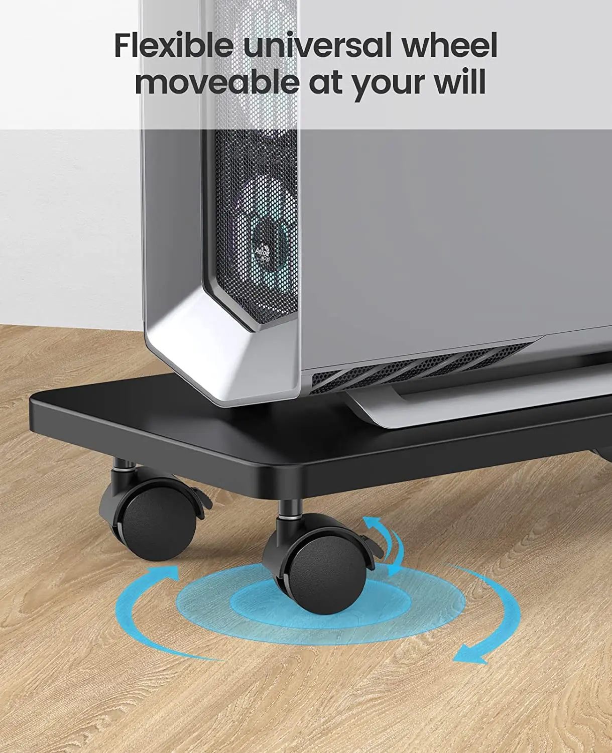 ORICO Computer Towers Stand Cart PC Cases Mobile Adjustable Computer CPU Holder with 4 Locking ...