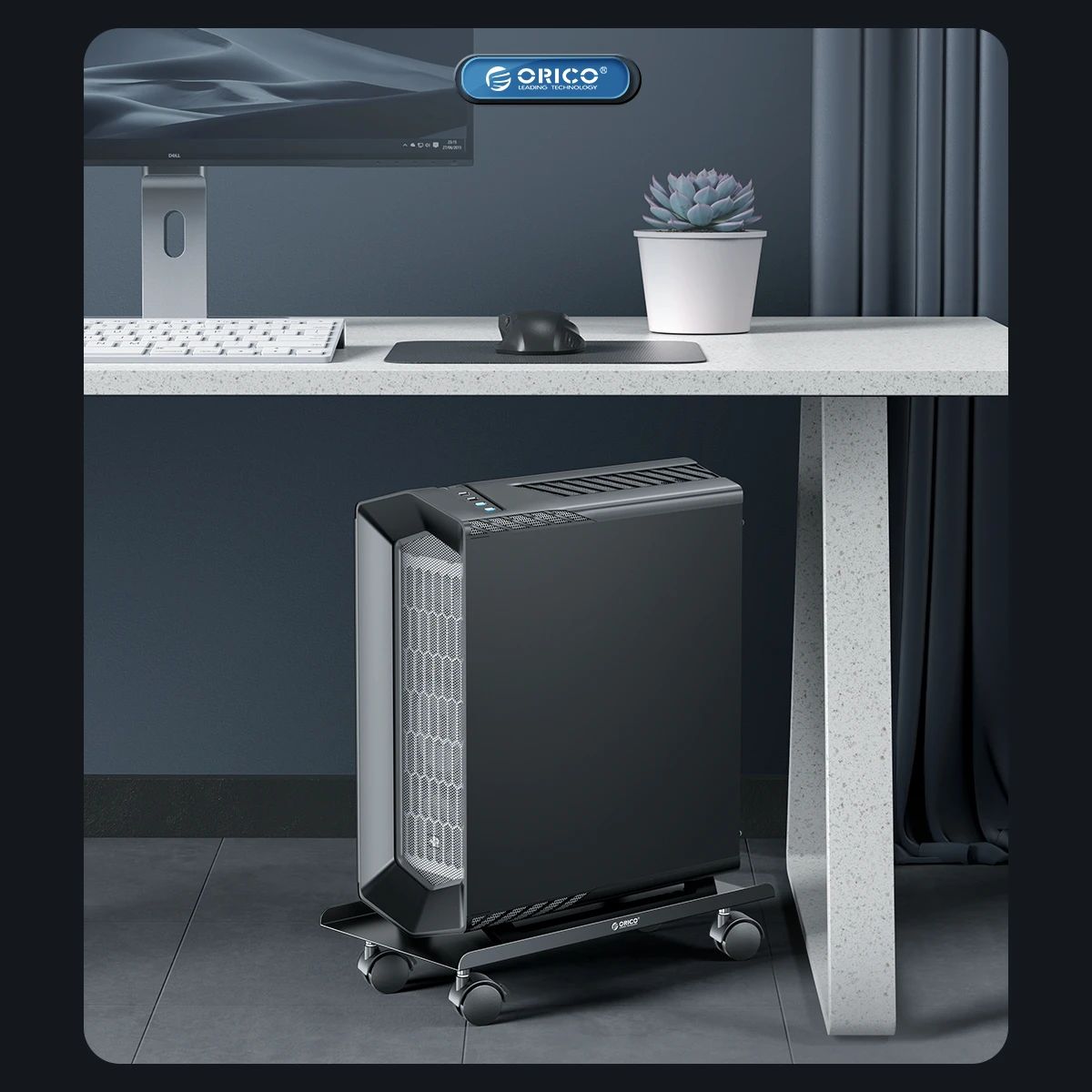ORICO Computer Towers Stand Cart PC Cases Mobile Adjustable Computer ...