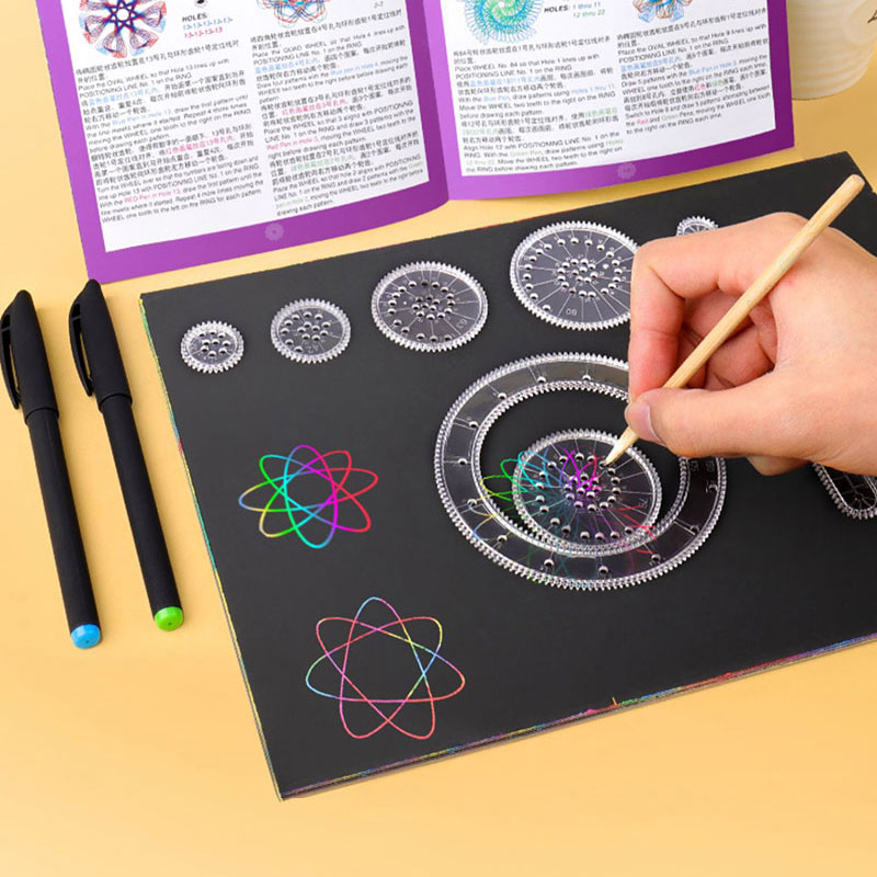 11/22pcs Spirograph Drawing Toys Set Interlocking Gears Wheels ...