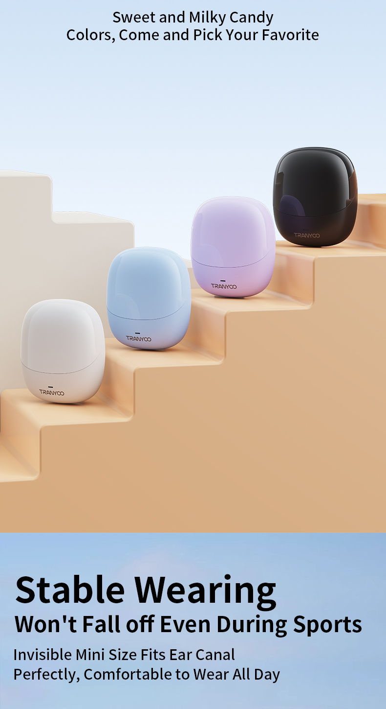 Tranyoo M27 Bluetooth 5.3 Earphone High Stereo Sound Wireless Earphones ...