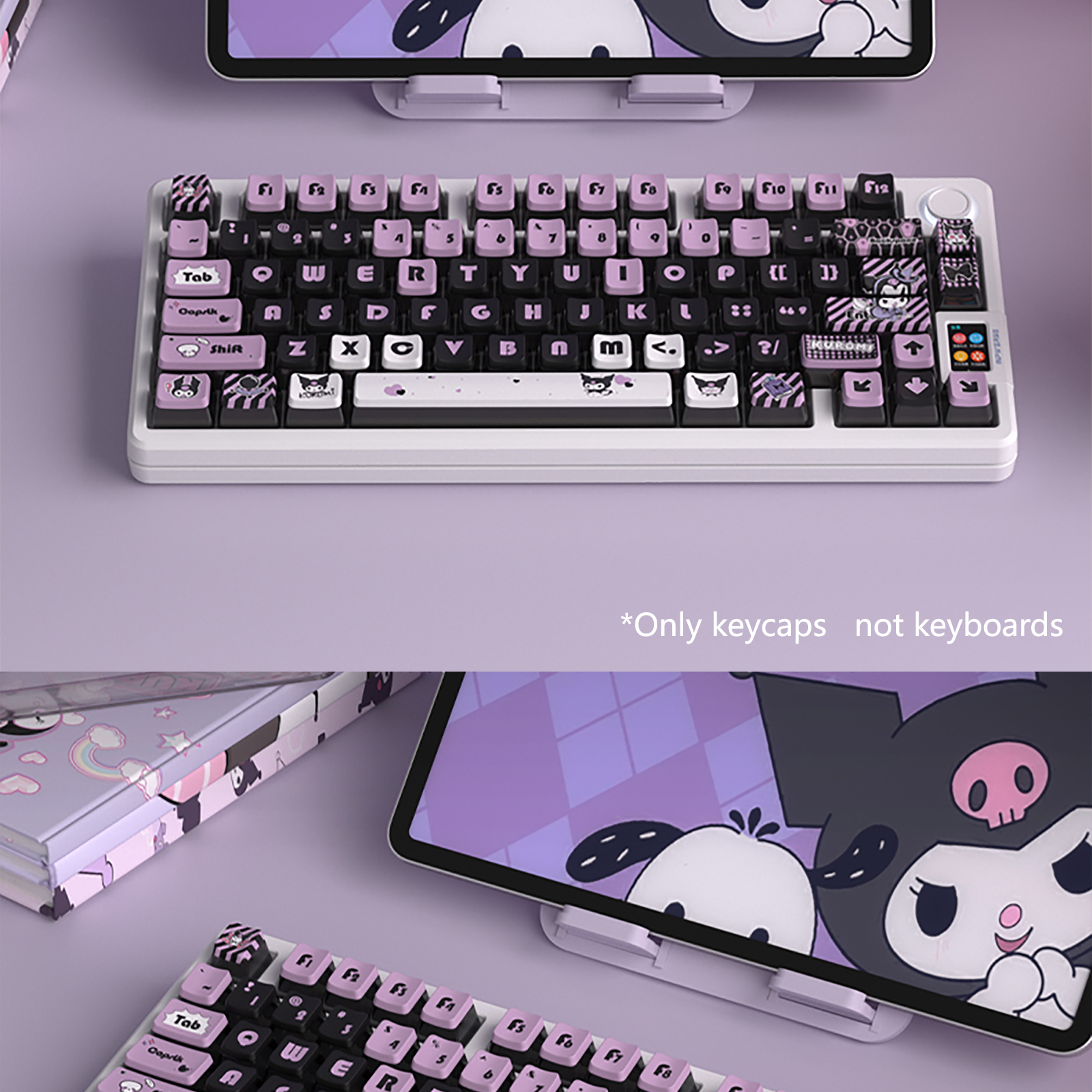 【Local Delivery】Kuromi Keycap 122 keys OEM height PBT material ...