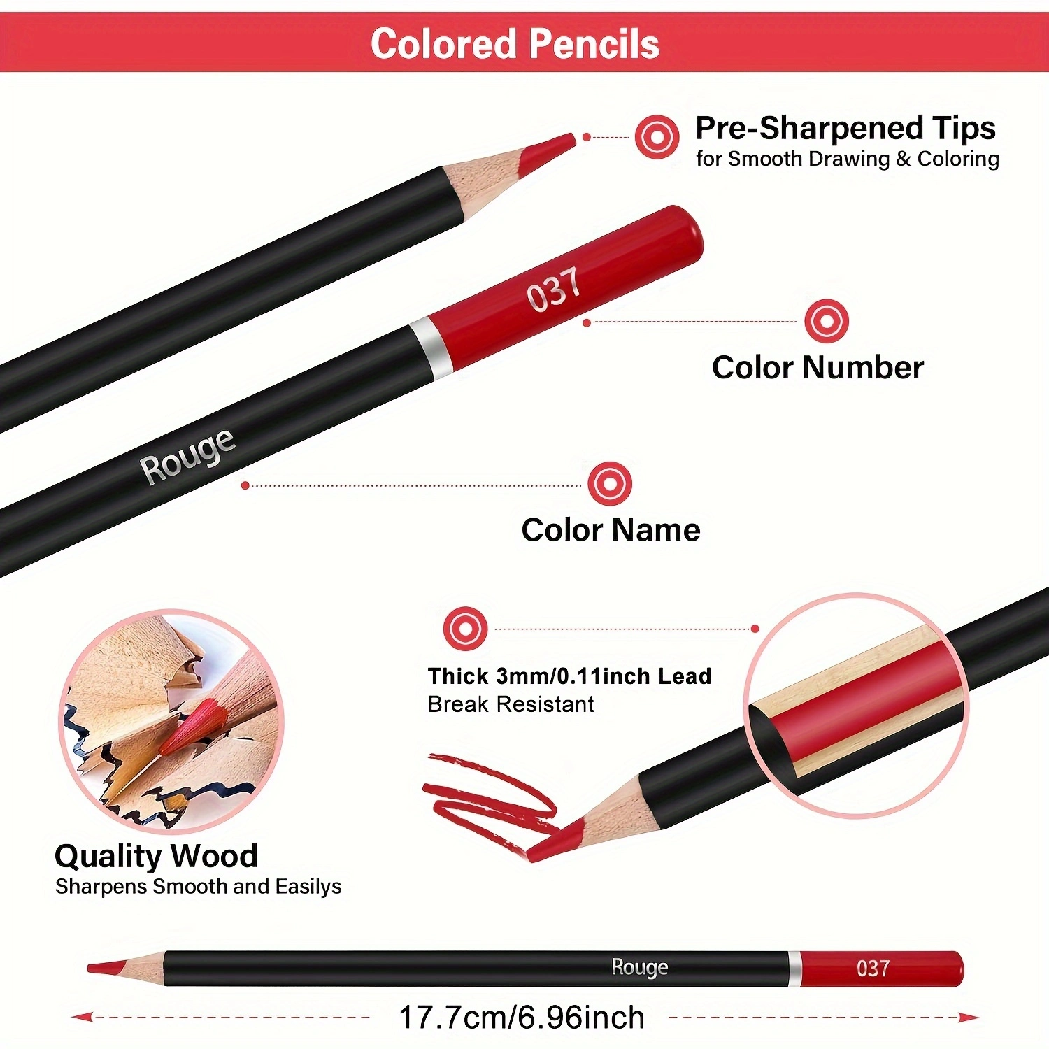 72-Color Colored Pencils for Adult Coloring Books, Back to School ...