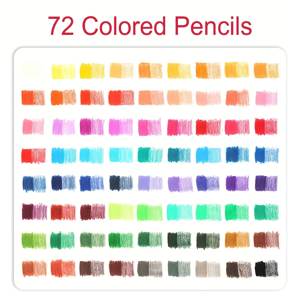 72-Color Colored Pencils for Adult Coloring Books, Back to School ...