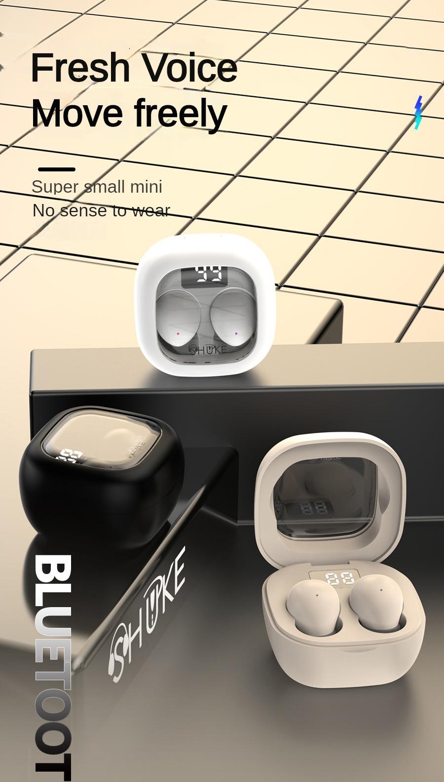 SK19 Headphones Bluetooth 5.3 True Wireless In-Ear Earphones Mini In ...