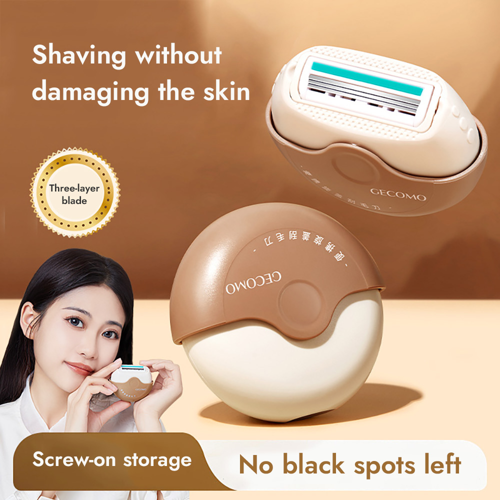 GECOMO Portable Screw Hair Razor, Non-Slip Particles, Gentle Hair ...
