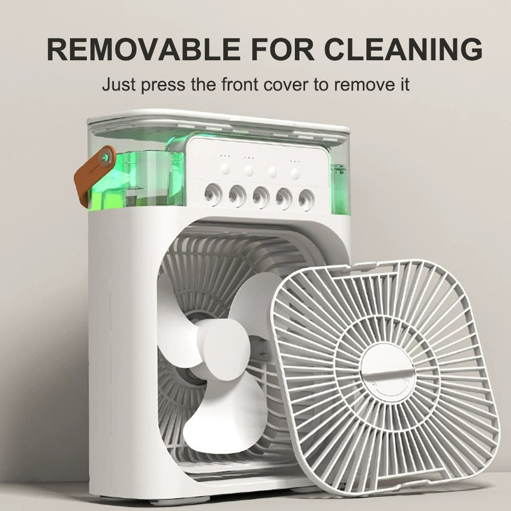 Portable USB Type Air Cooler Fan with Handle, Humidifier,Aromatherapy ...