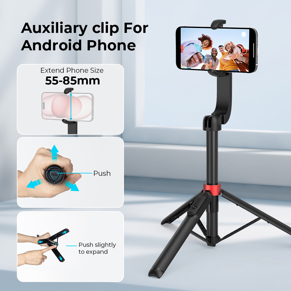 SmallRig Selfie Stick Tripod (37cm-130cm) Compatible with Fill Light ...