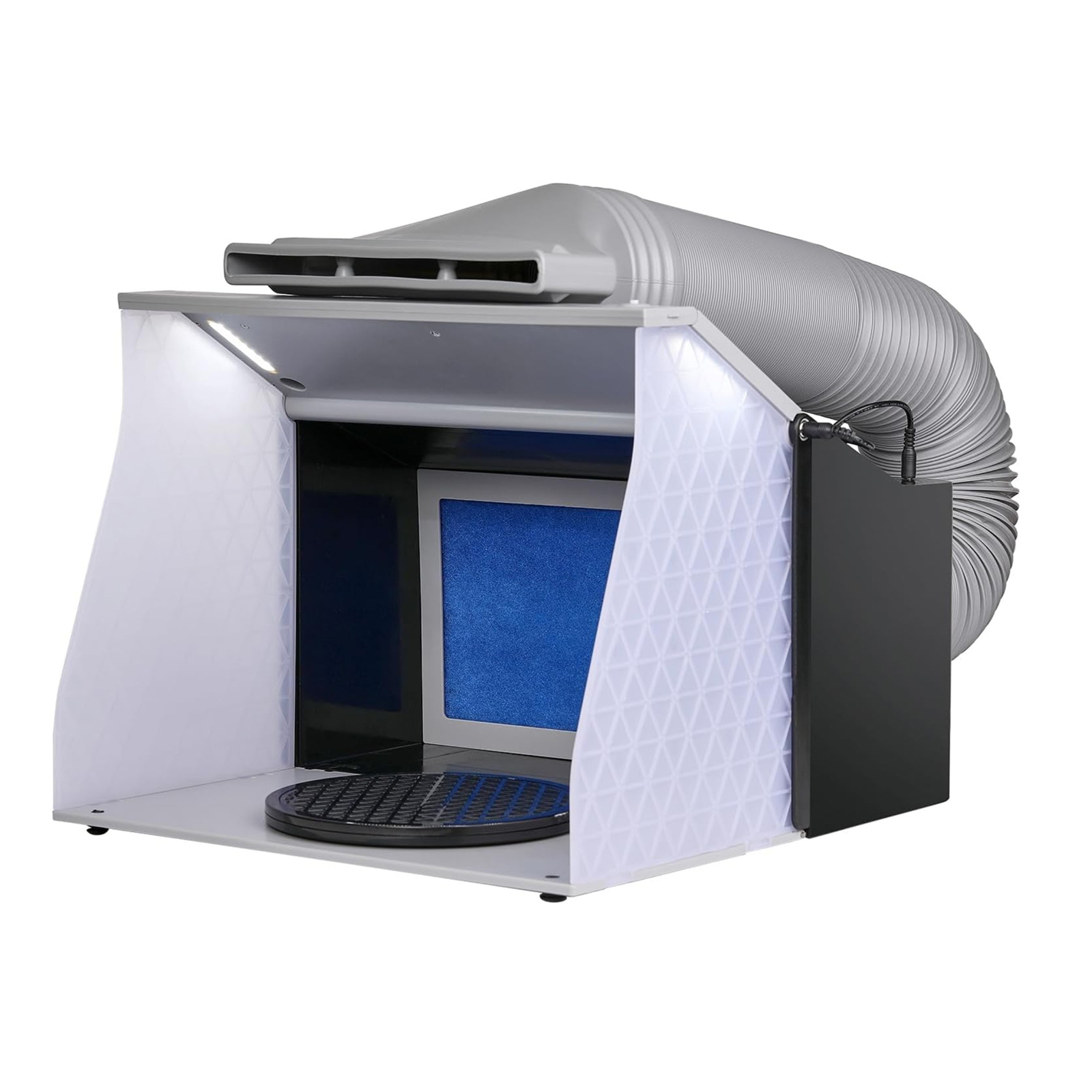 Airbrush Spray Booth with 2 Fans 4 Led Light Model Painting Box Exhaust ...