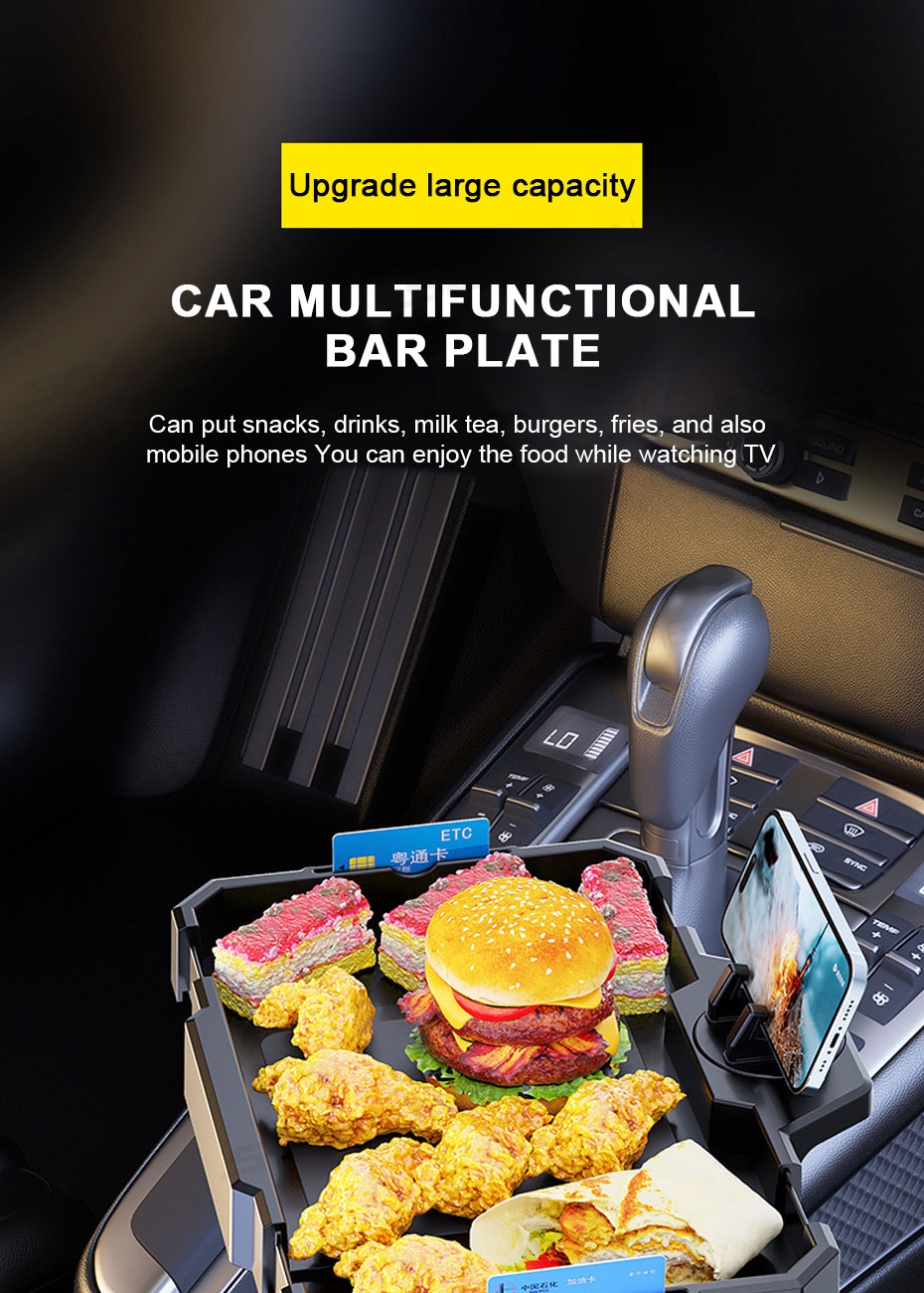 SEAMETAL Car Dining Table Trays Multipurpos Portable Car Food Dring ...