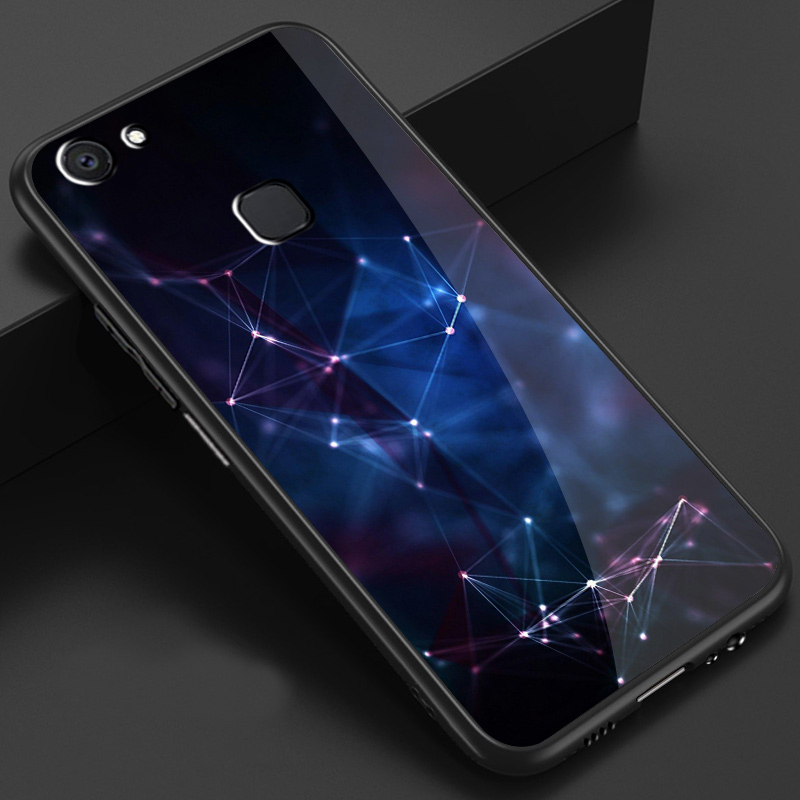 Glass Casing VIVO V7 Plus 1716 / V7 1718 Tempered Glass Case Hard Back ...