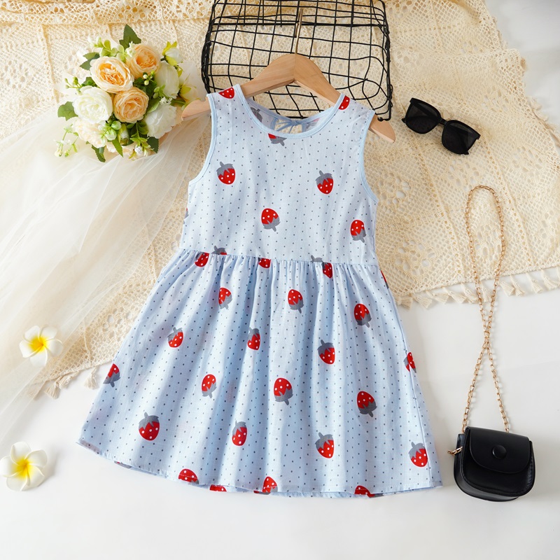 Kids Girl's Dress Pure Cotton Fashion Flower Drees For Girl Kids Baby ...
