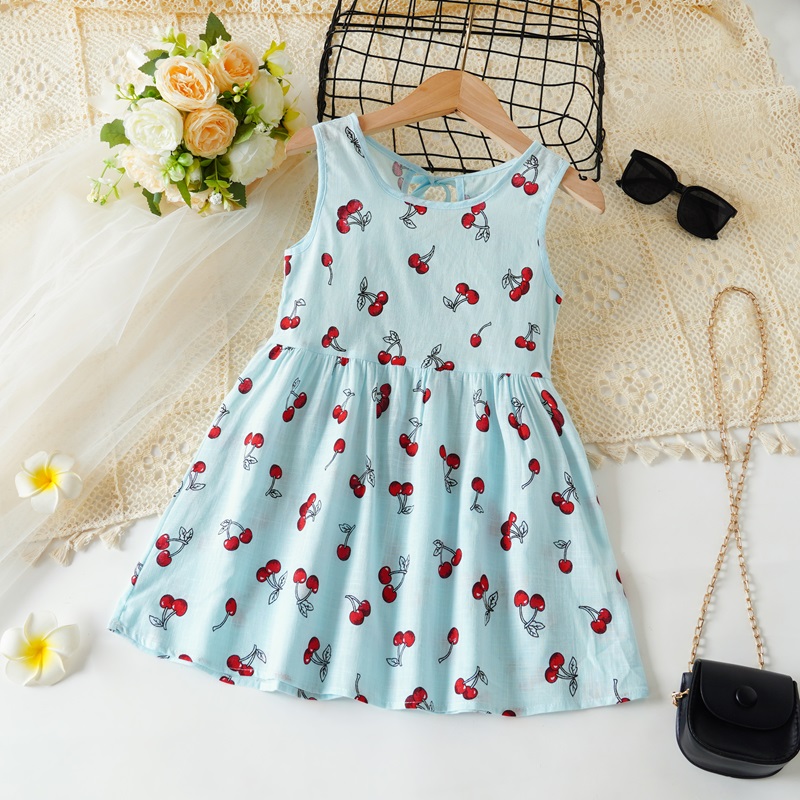 Kids Girl's Dress Pure Cotton Fashion Flower Drees For Girl Kids Baby ...