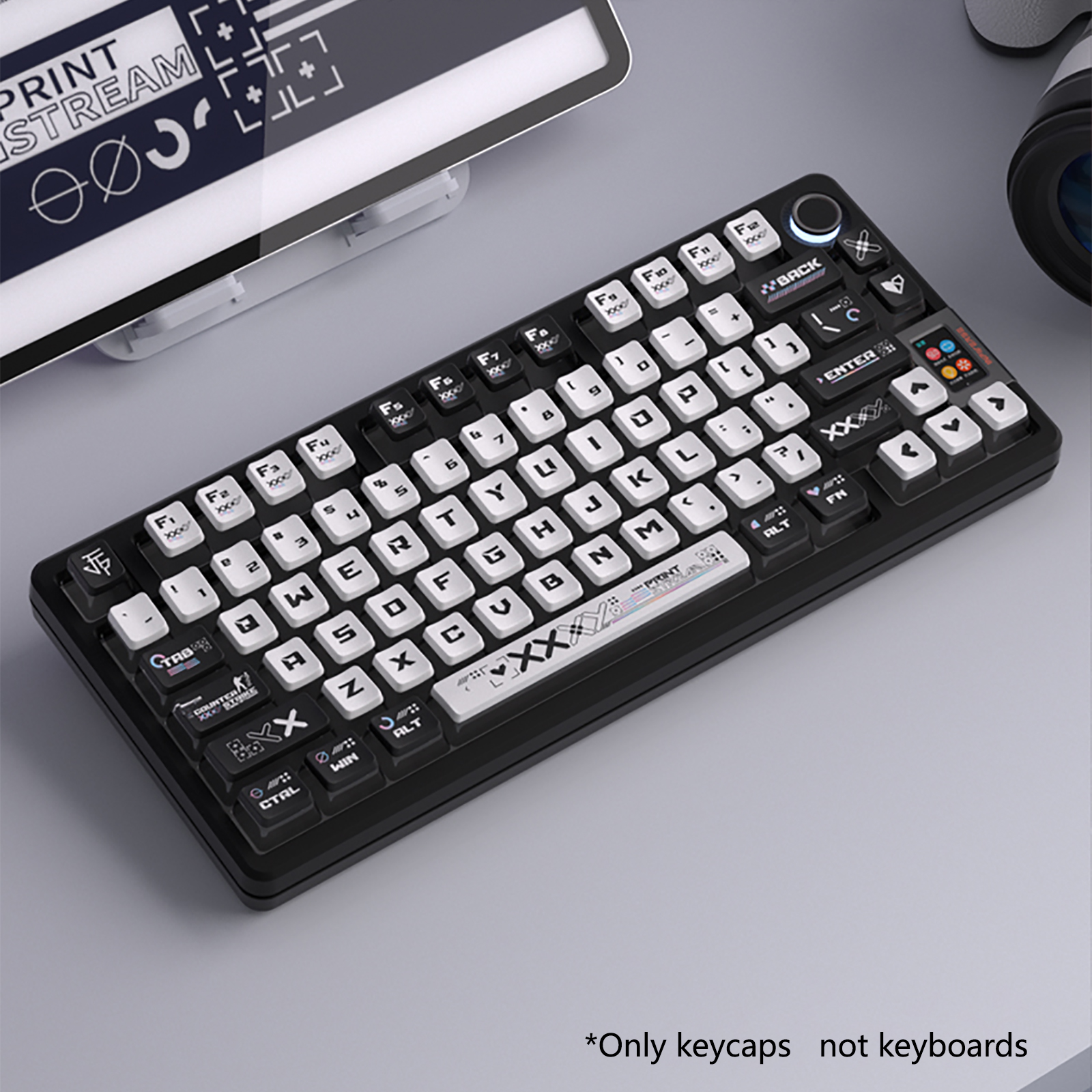 【Local Delivery】Print Stream Keycap OEM height 122 keys PBT Five sided ...