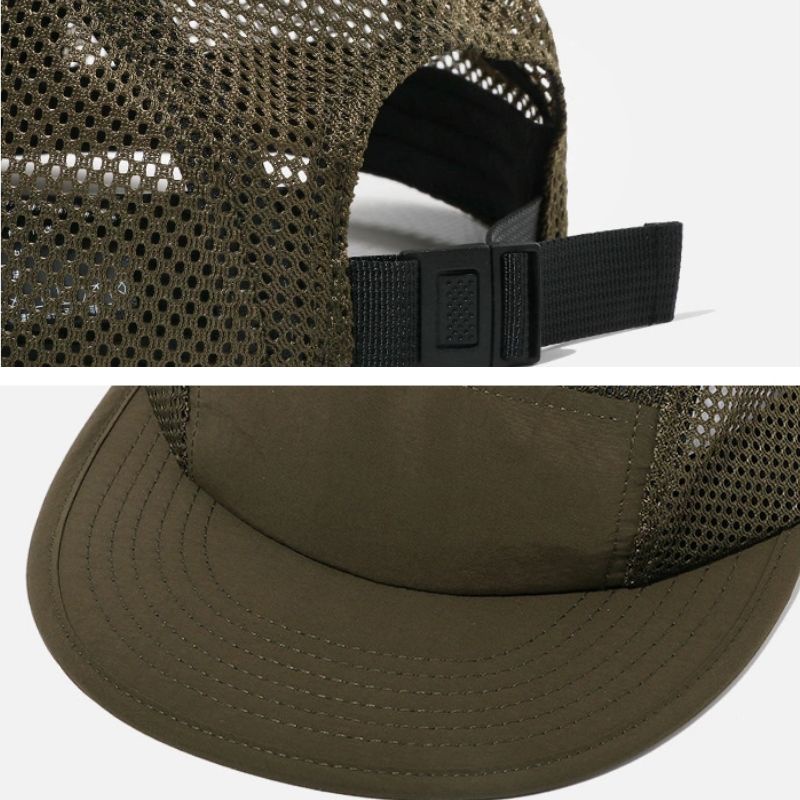 Plain Quick Dry Mesh Baseball Hats 5 Panel Cap Outdoor Waterproof Mesh ...