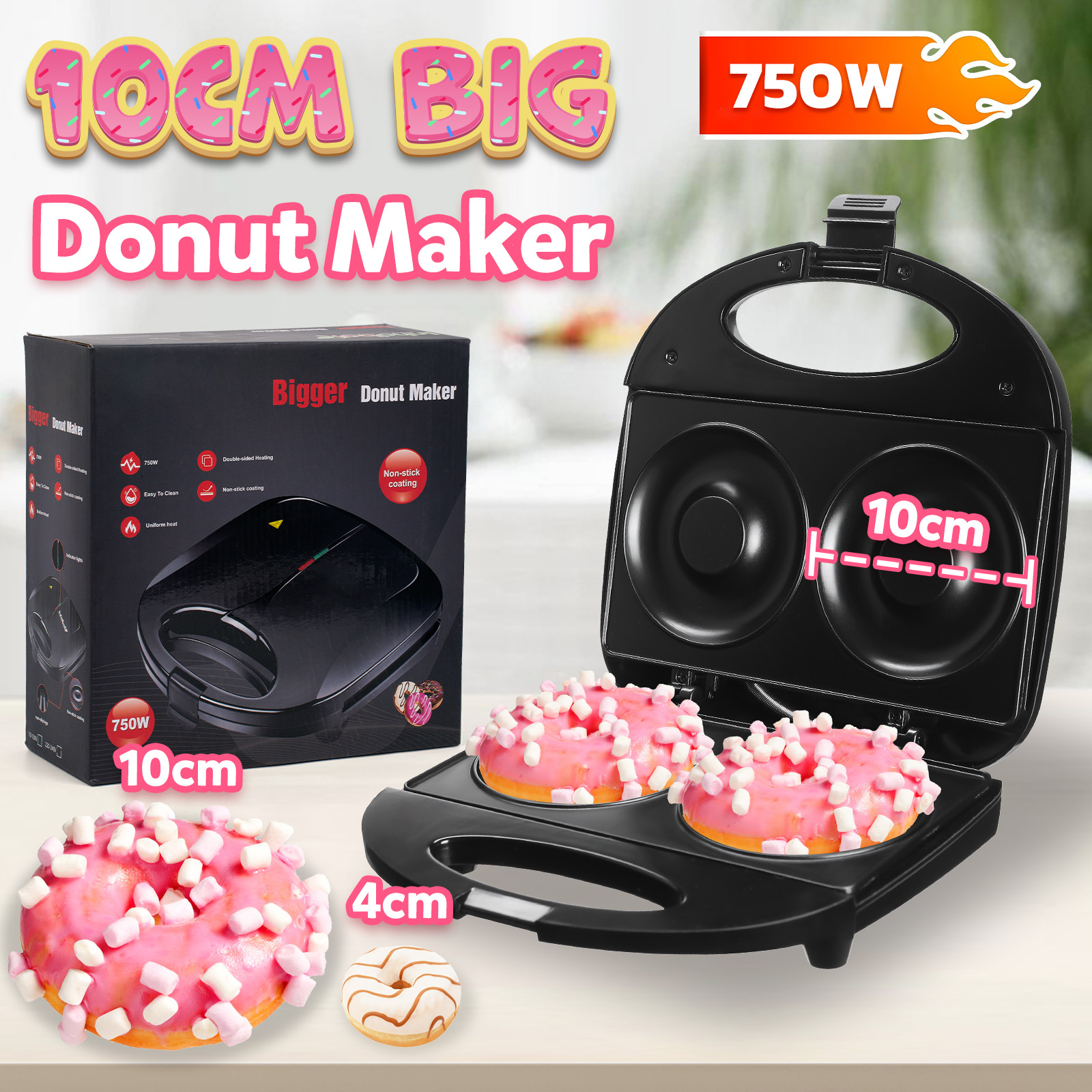 INHDBOX 16/12/9/2 holes mini donut maker machine big donut maker big ...