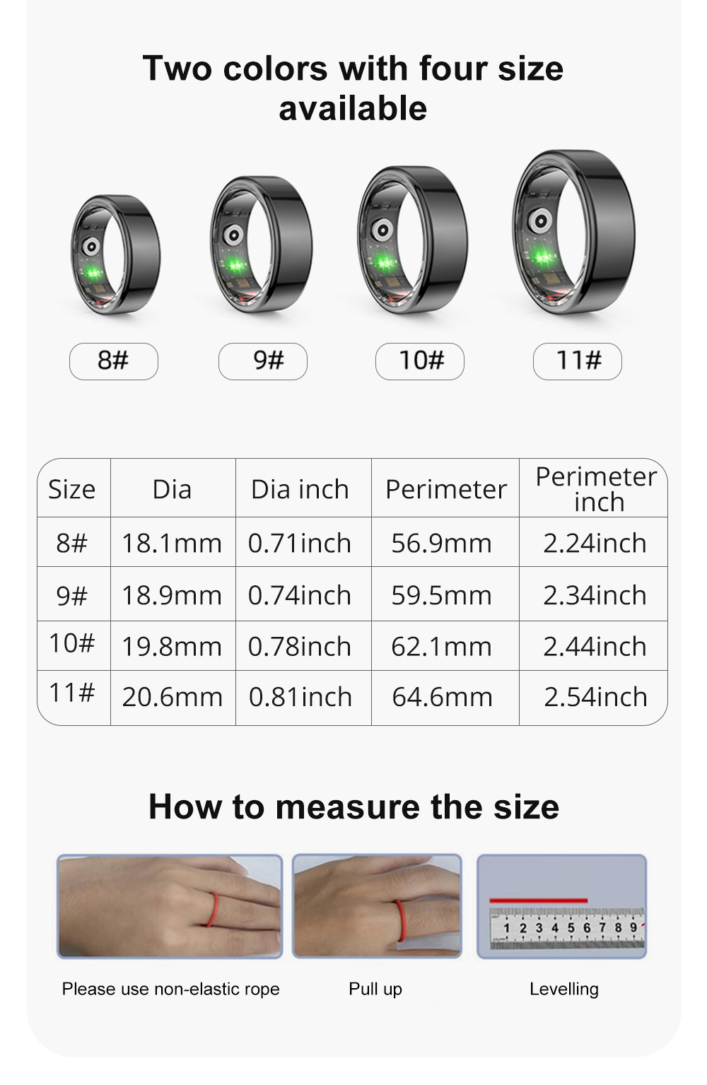 COLMI-R02 Smart Ring IP68 Waterproof Blood Oxygen Couple Gift Men Women ...