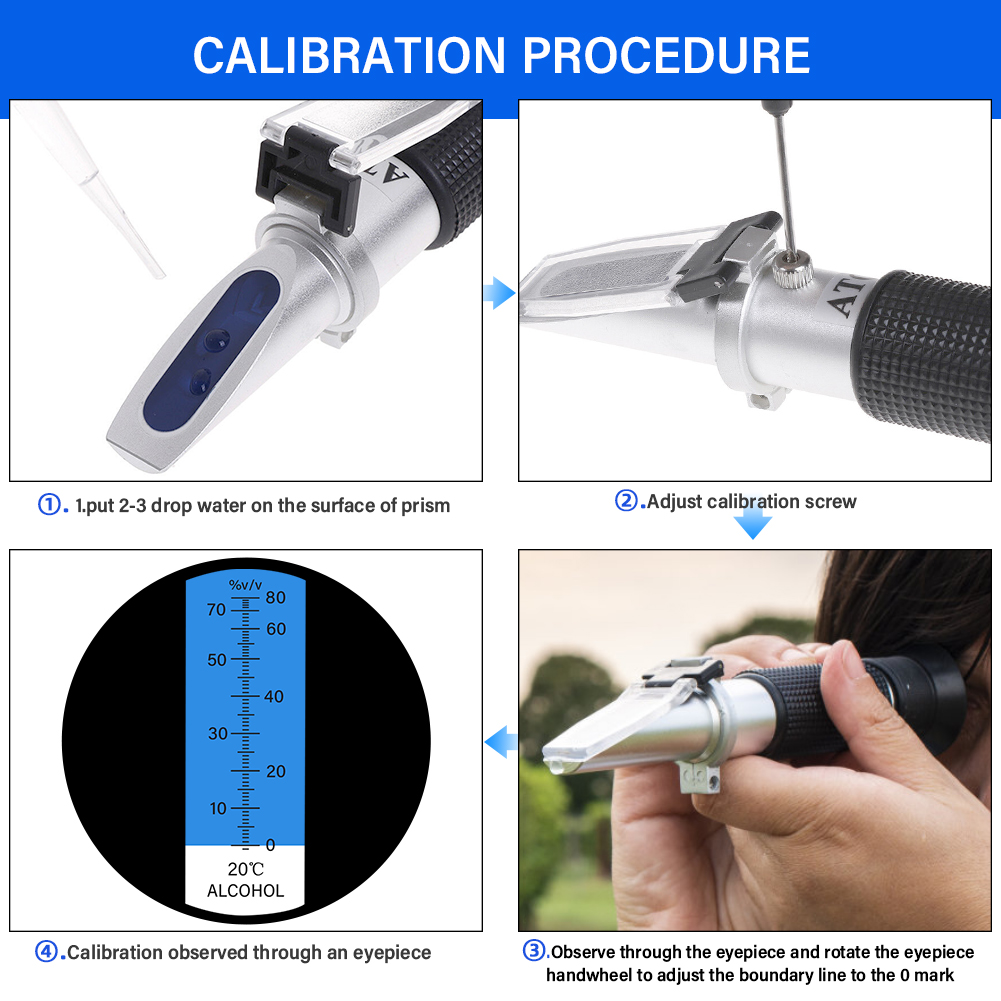 Yago Handheld Refractometer Refractometer Alcohol Concentration Meter ...