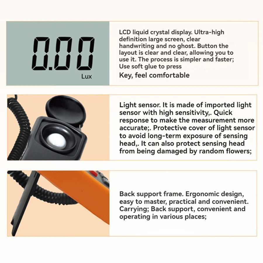LX-1332B Llluminance Meter Light Intensity Measuring Instrument Split ...