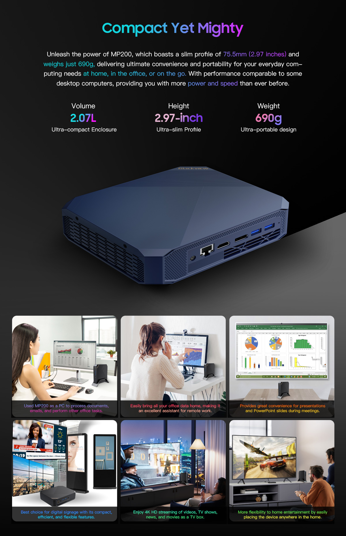 Blackview Mini PC MP200 Intel i9 8 Core Mini Computer (16GB + 512GB ...