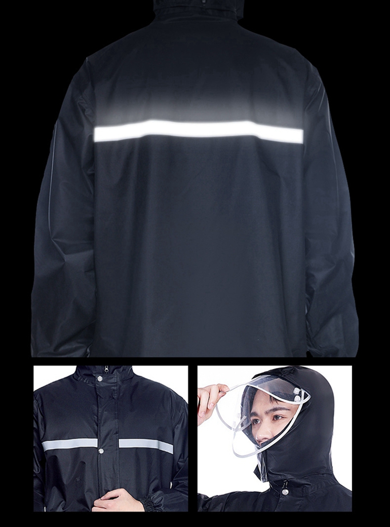Split raincoat suit adult raincoat rainpants motorcycle reflective ...